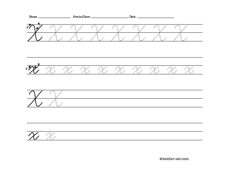 X In Cursive Breadandhearth