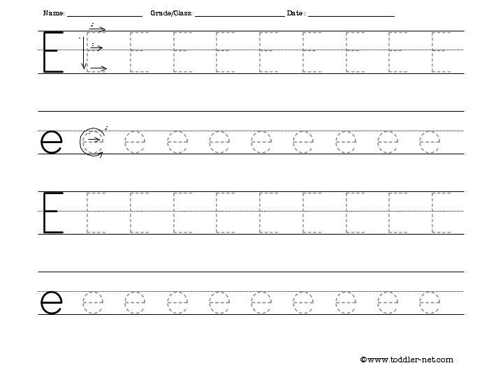 Free Tracing Letter E Worksheet Free Tracing Letter E Worksheet